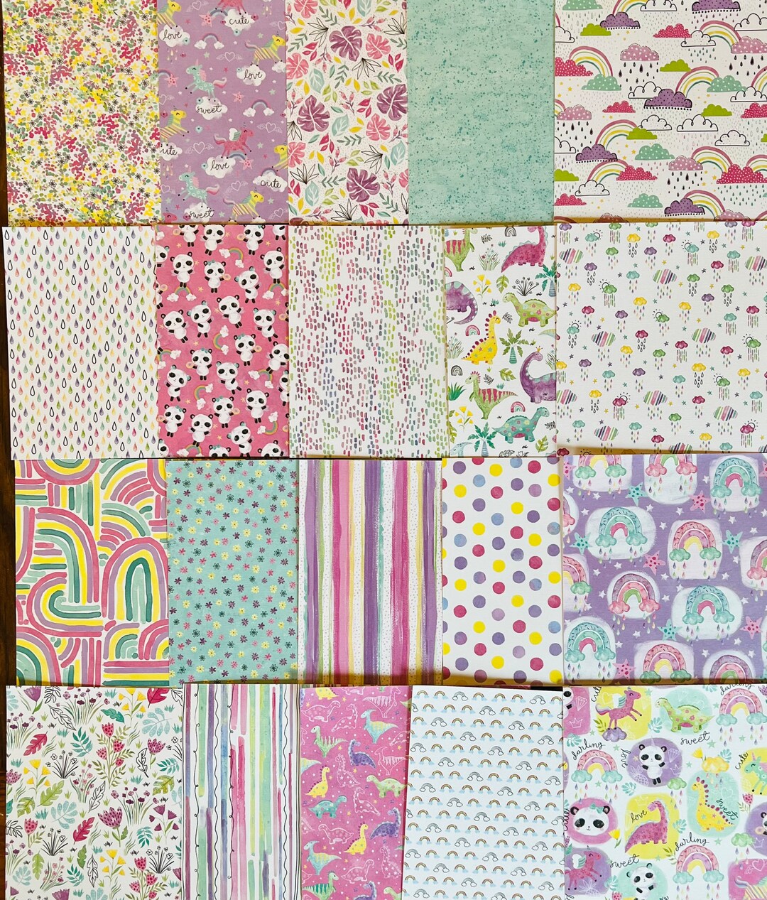 Summer Fun Paper Pack. Junk Journal Supplies. Mixed Media. Patterned ...