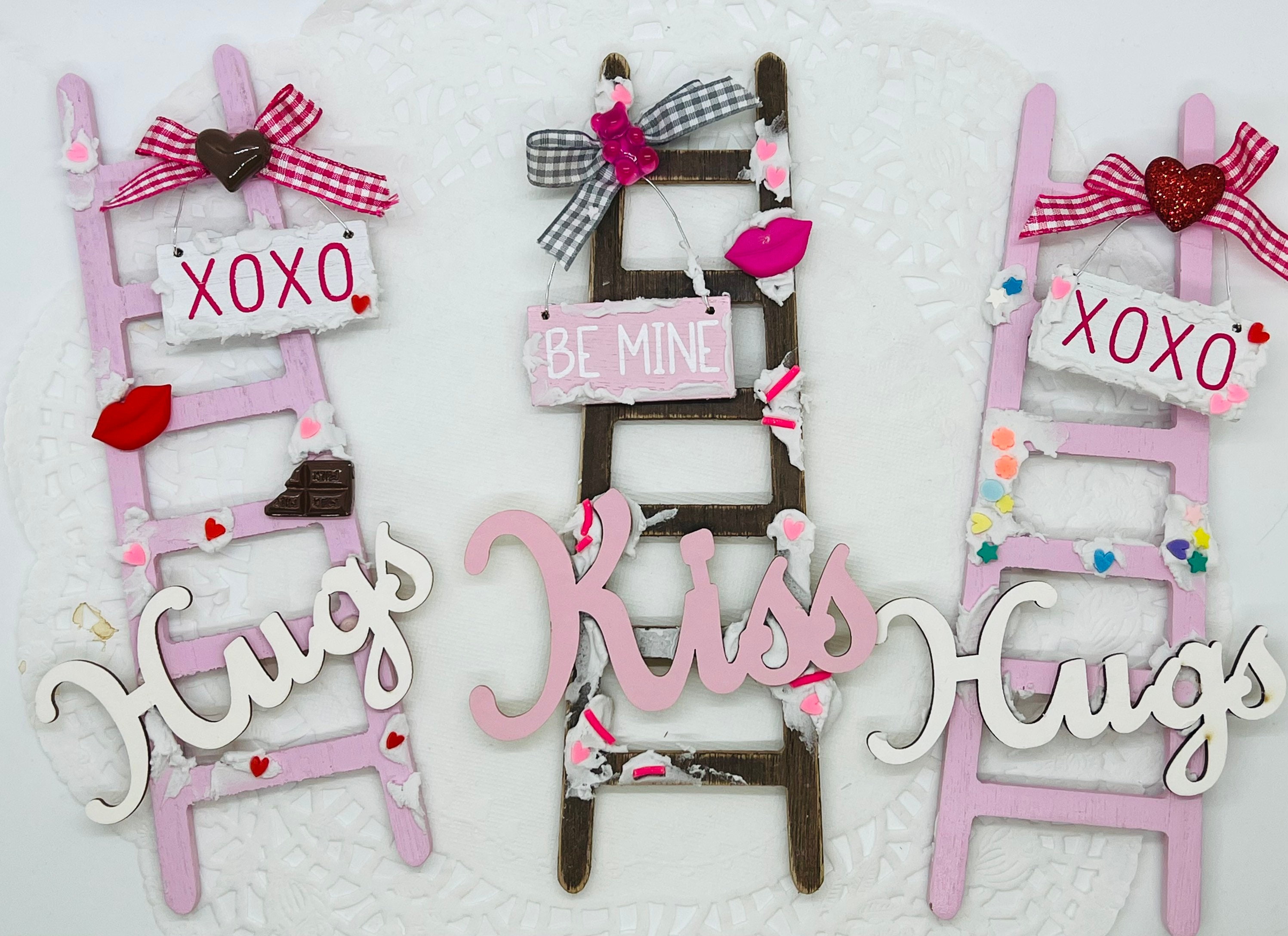 Valentine's Day Ladder for Tiered Tray. Miniature Ladder. - Etsy