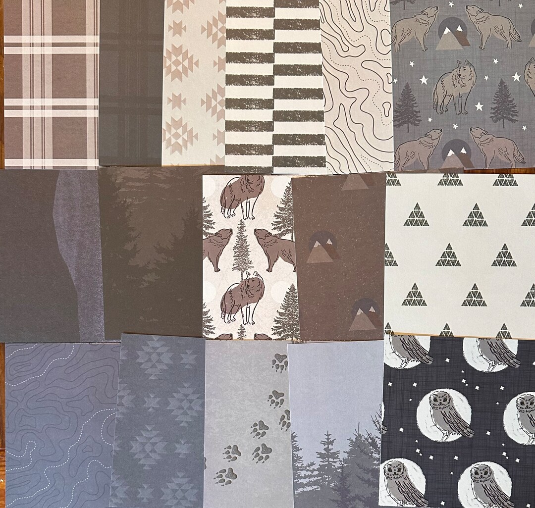 Double-sided Nature/camping Paper Pack, Patterned Paper, Junk Journal ...