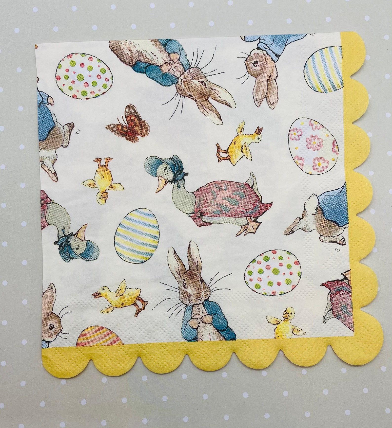2 Peter Rabbit Easter Napkins. Lunch Paper Napkins for - Etsy