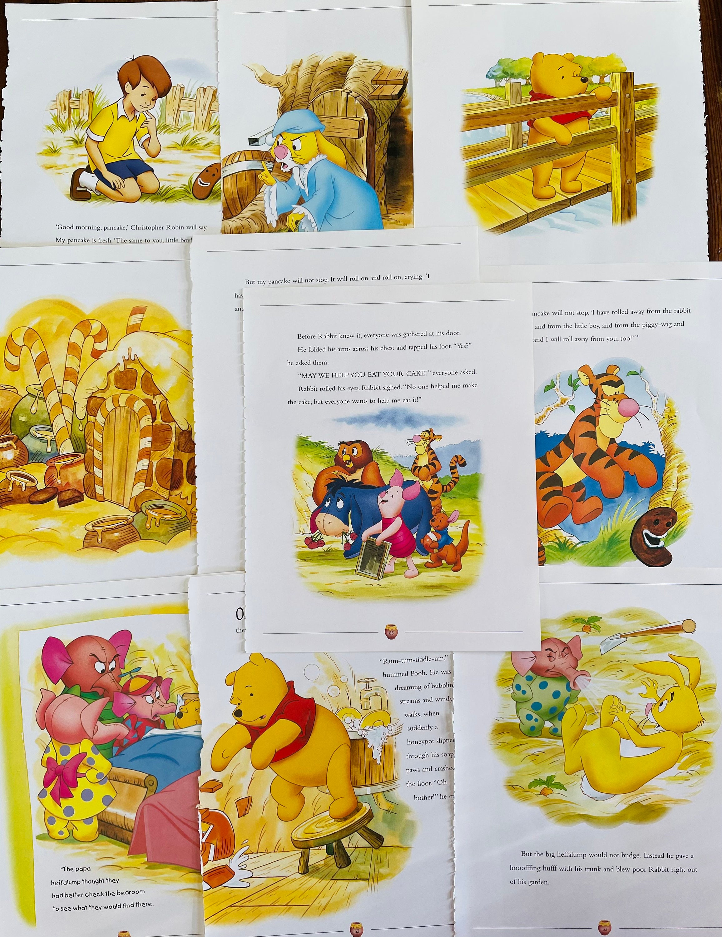 10 Winnie the Pooh Book Pages. Vintage Themed. Disney - Etsy