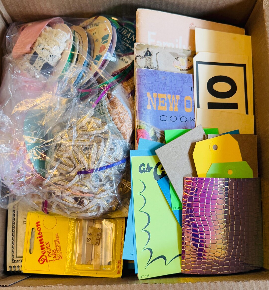 Craft Supplies Mystery Box. Number Punch Kit. Vintage Items. Scrapbook ...