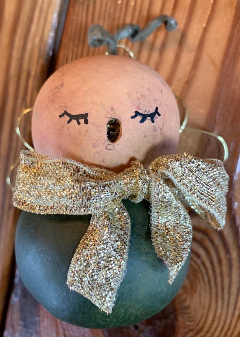 Dried Gourd Angel Dried Gourd Christmas Decor Angel Etsy