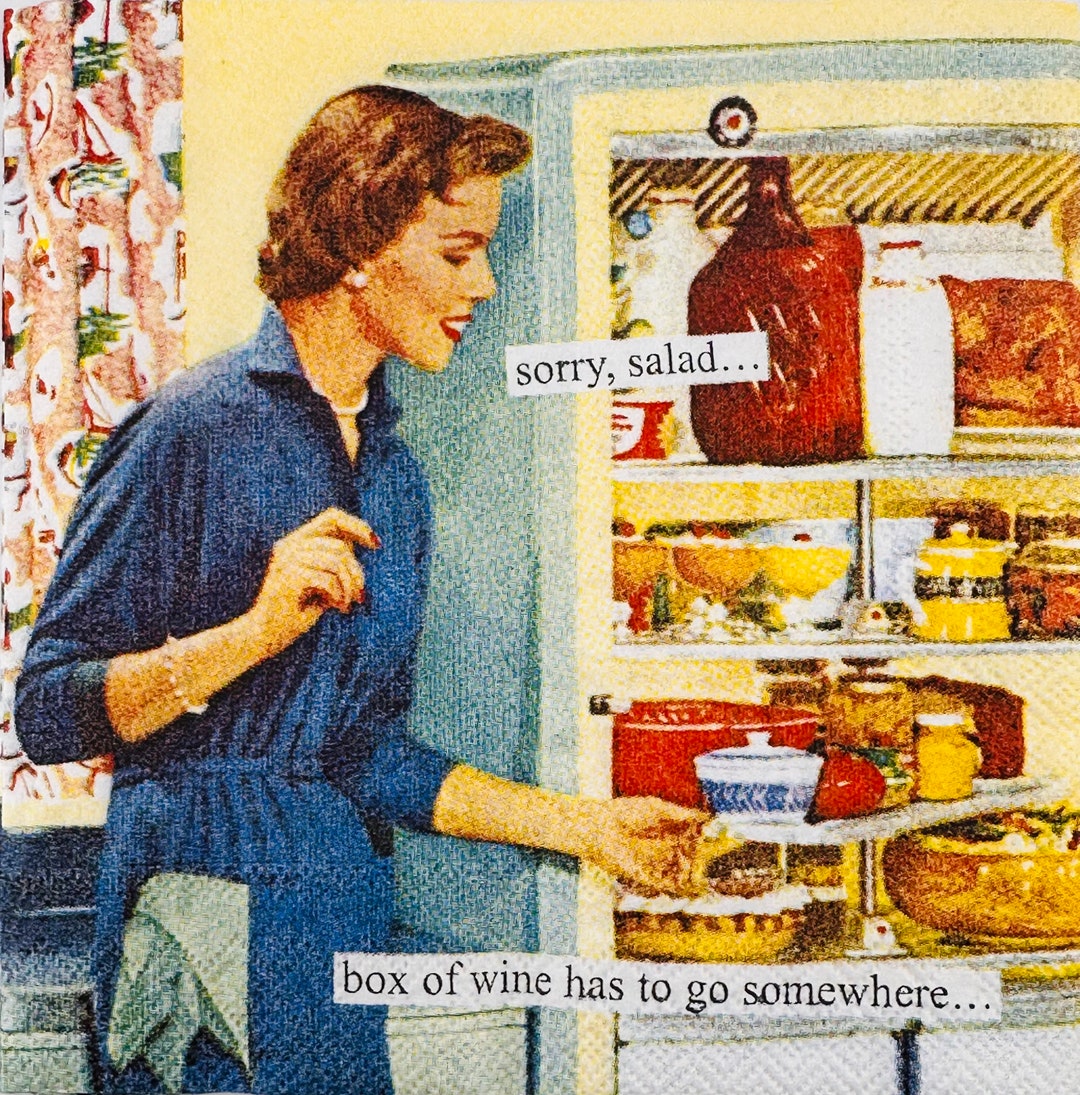 4 Snarky Kitchen Paper Napkins. Cocktail Napkins for Decoupage. Card ...