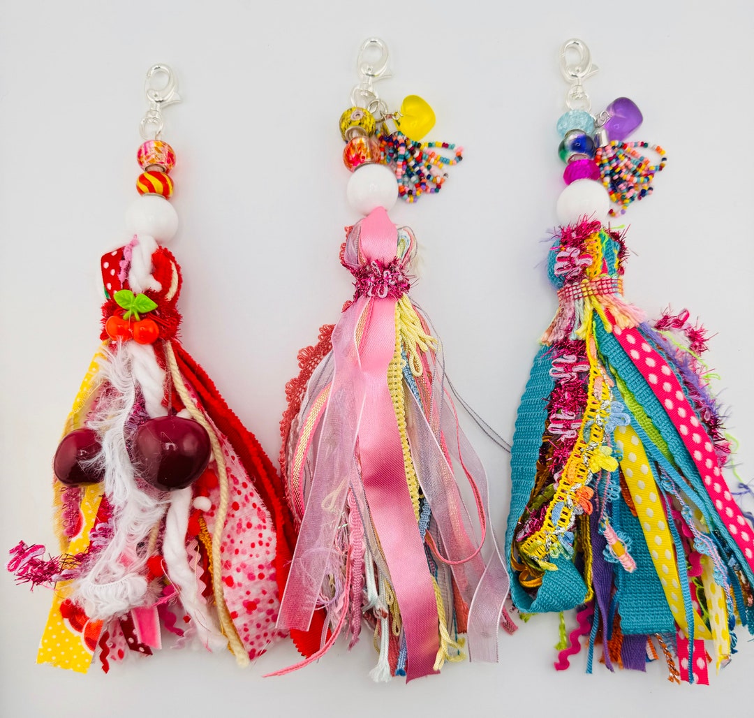 Your Choice of Ribbon Tassel. Journal Accessory. Bag Decor. Purse Pull ...