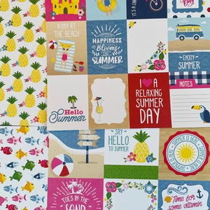 FUN Summer Paper Pack!! Vacation/pool Paper Pieces. Junk Journal Pieces ...