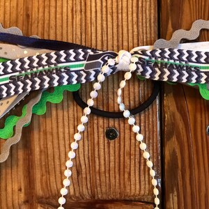 Seattle Seahawks Elastic Ponytail Streamer Bow. Seahawks Cheer - Etsy