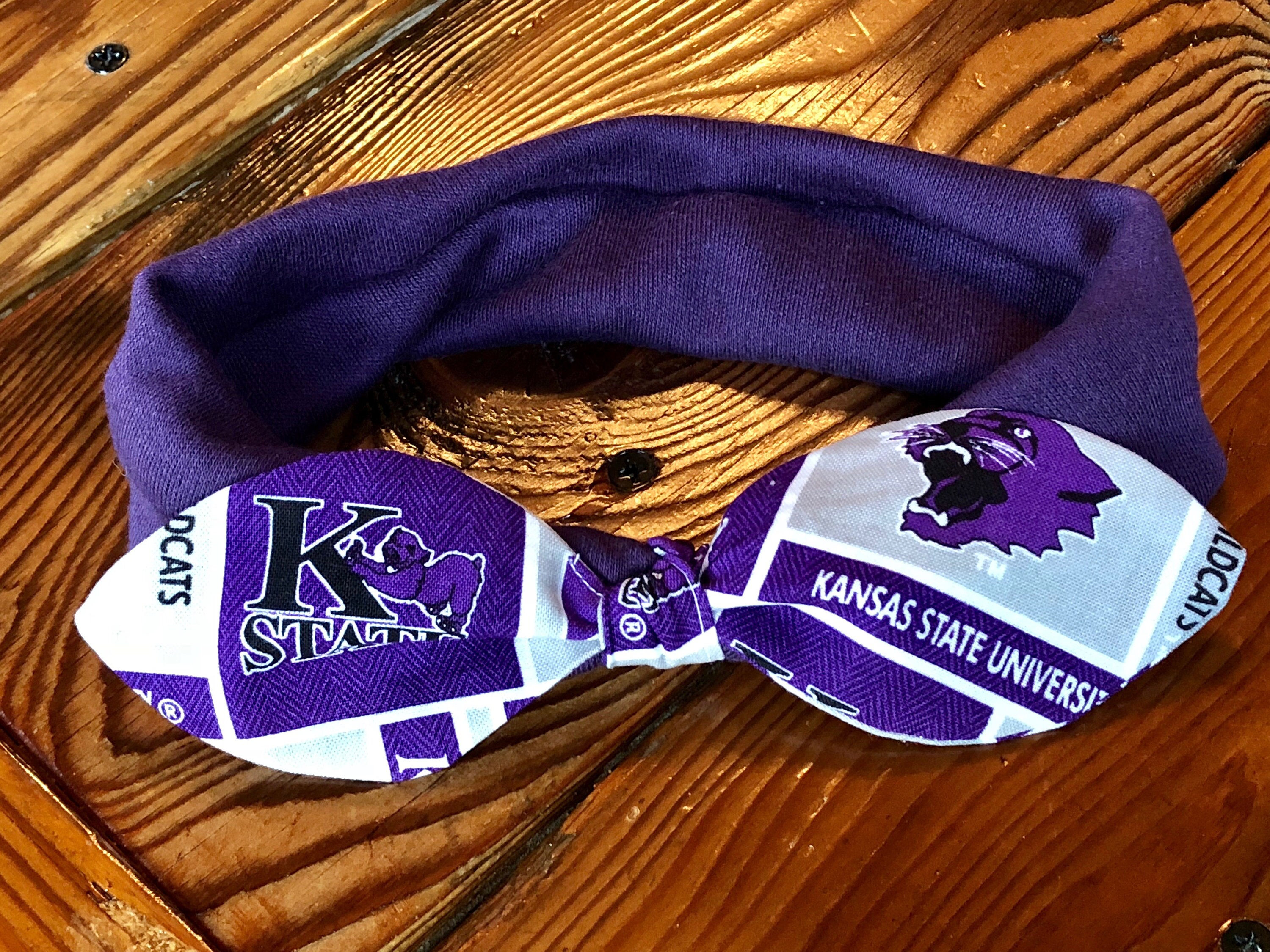 Kansas State Wildcats Stretch Athletic Cheer Headband. Football Bow ...