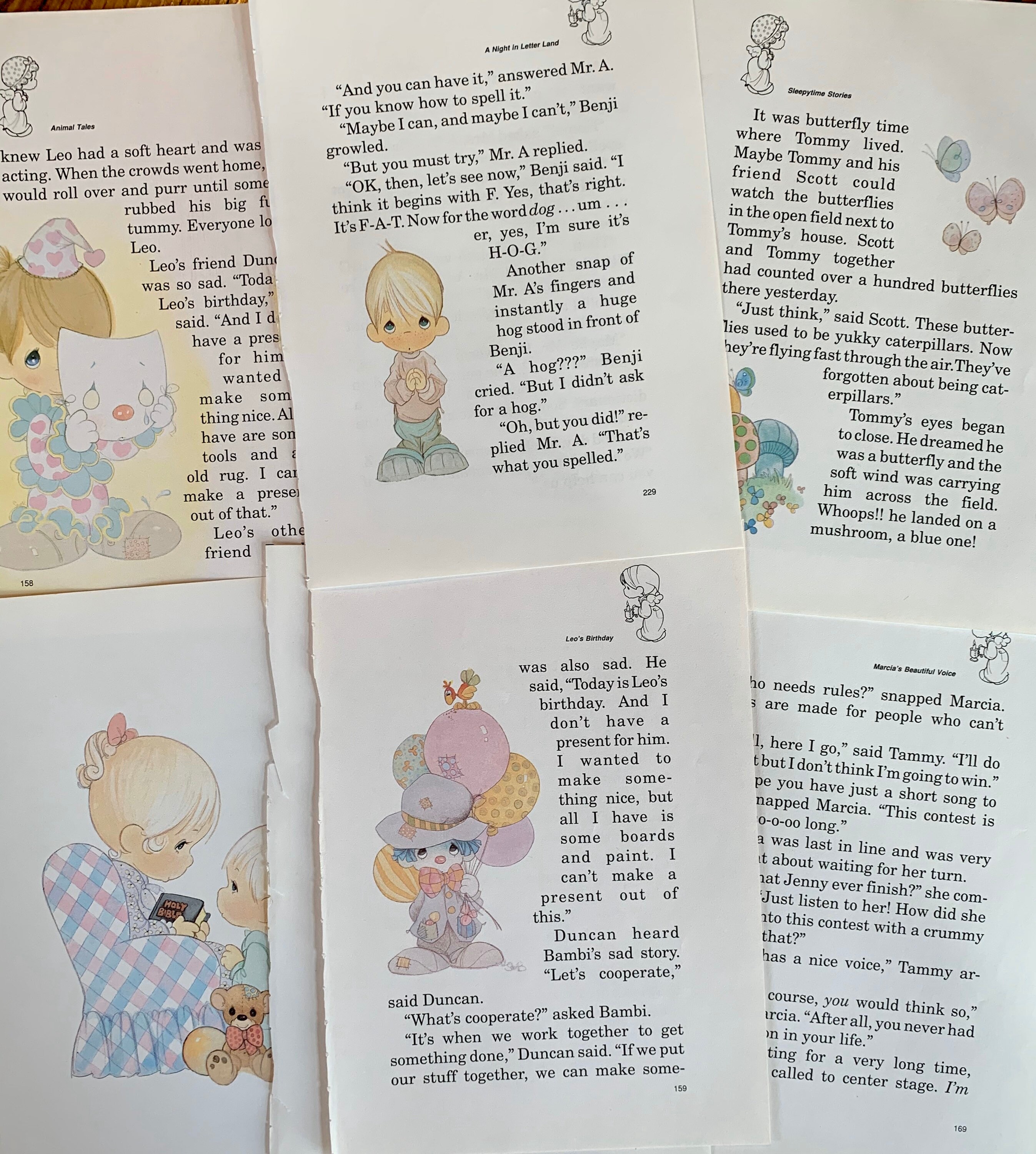 6 Vintage Precious Moments Book Pages. Mixed Media. - Etsy