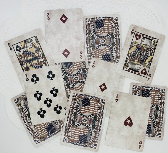 Set of 3 Individual Americana Playing Cards. Flag Ephemera. - Etsy