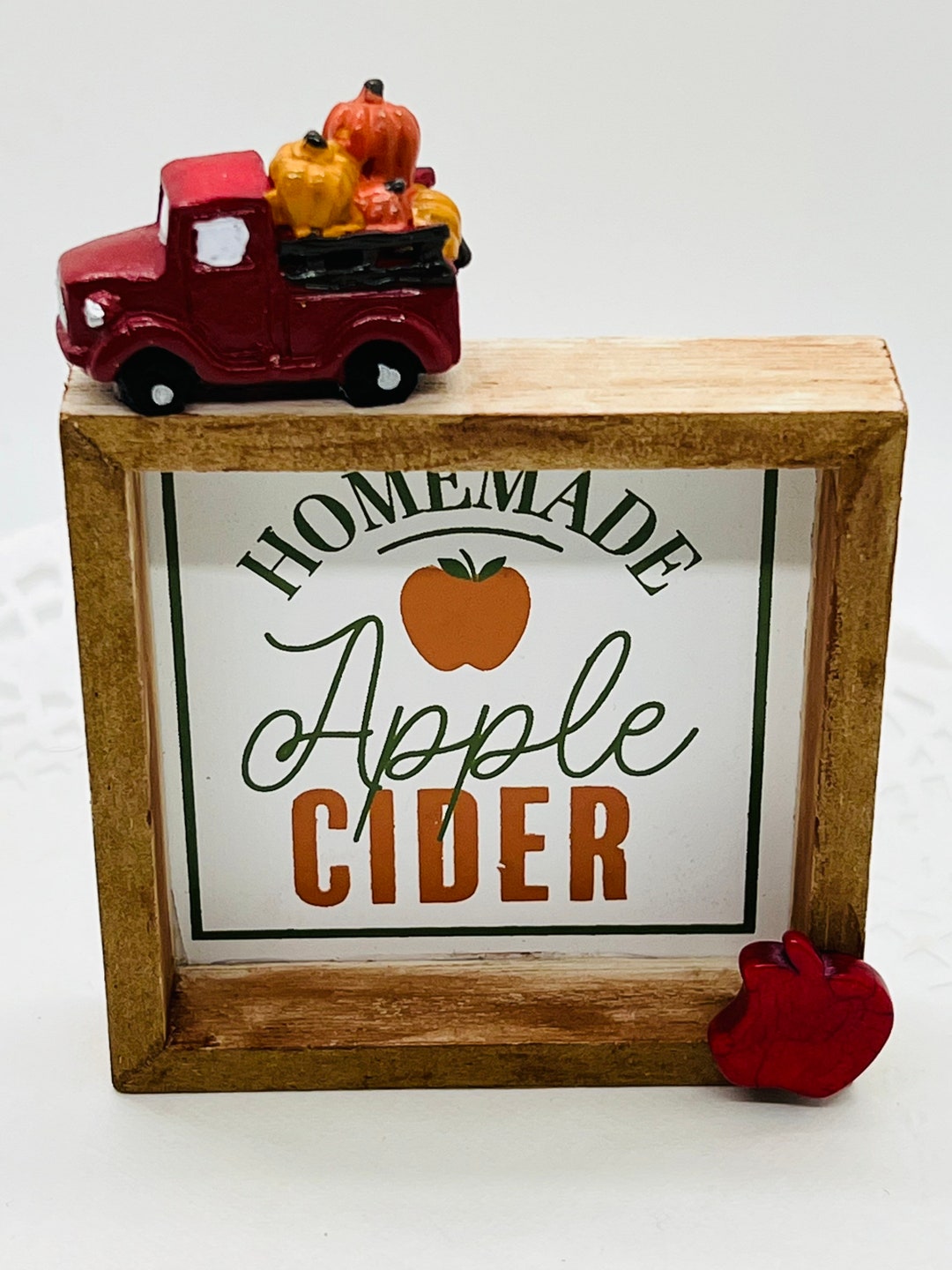 Mini Apple Cider Sign. Farmhouse Decor. Tiered Tray Accent. Fall Decor ...