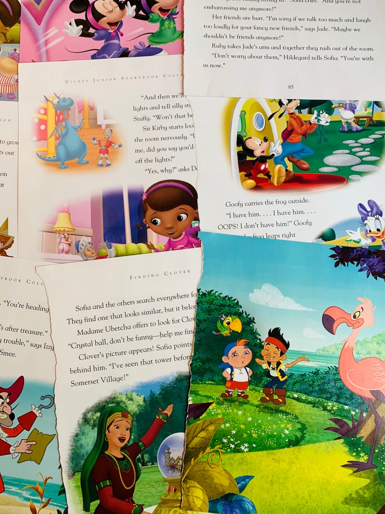 10 Mixed Lot of Children's Book Pages. Mixed Media | Etsy