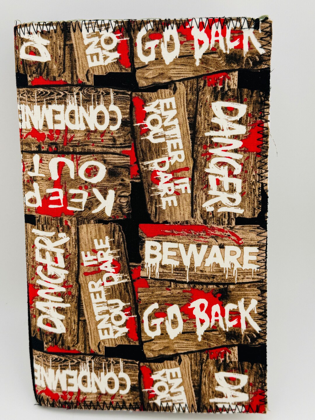 Scary Danger Words Fabric Junk Journal. Travelers Notebook. Planner ...