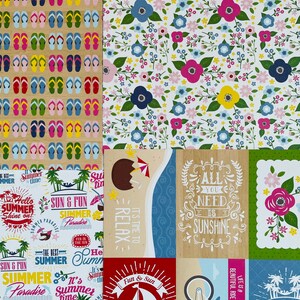 FUN Summer Paper Pack!! Vacation/pool Paper Pieces. Junk Journal Pieces ...