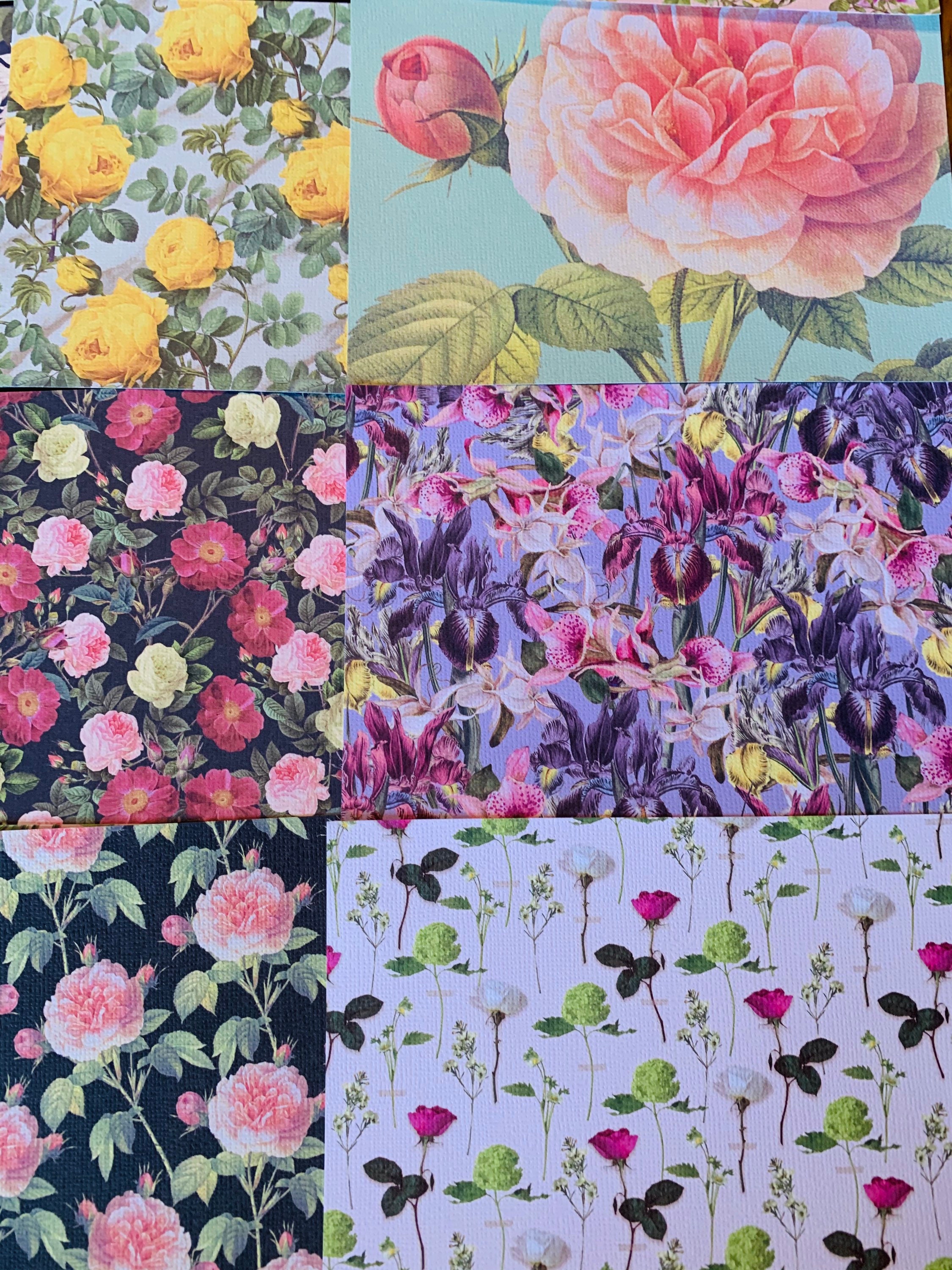 Vintage Flower Paper Pack. Shabby Chic Scrap Paper Pack. Junk | Etsy