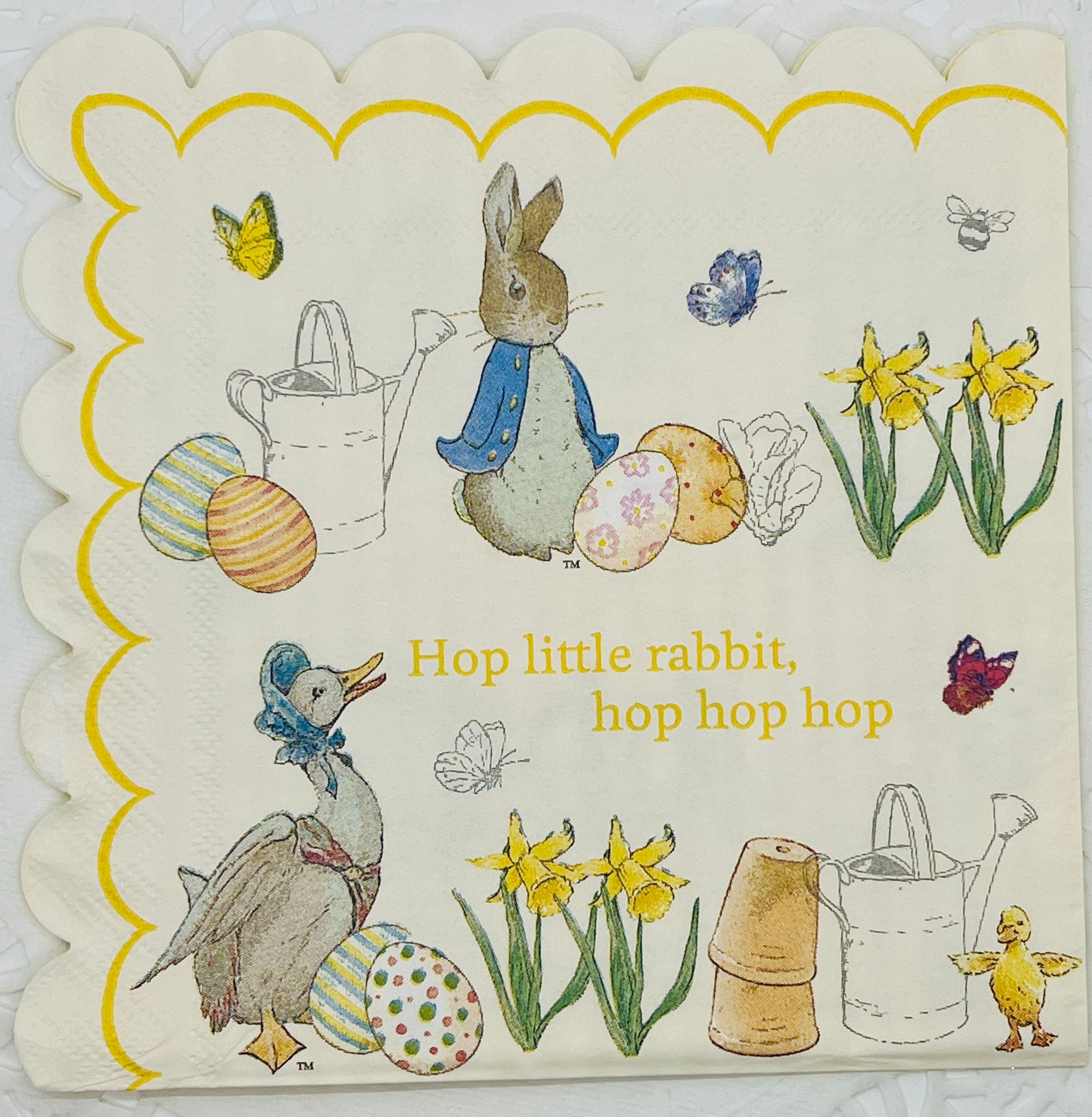 2 Peter Rabbit Easter Napkins. Lunch Paper Napkins for Decoupage. Card ...