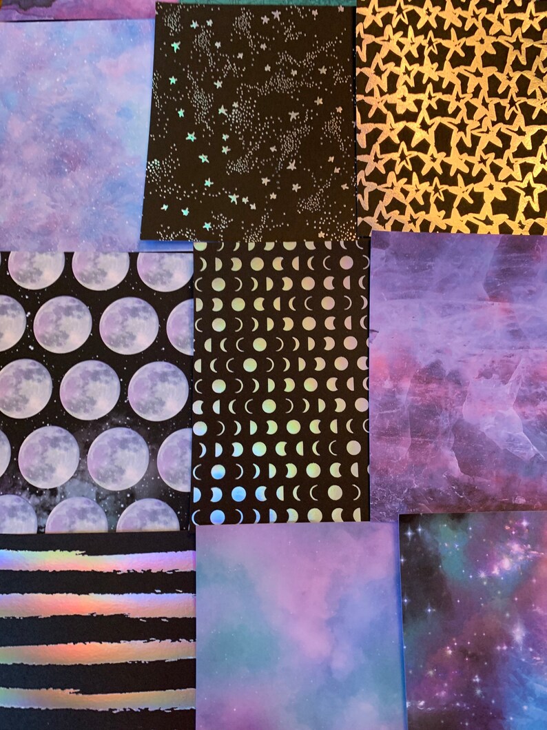 Galaxy Paper Pack. Astrology Paper. Galaxy Paper Pieces. Junk | Etsy