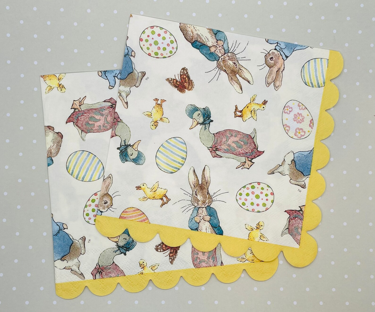 2 Peter Rabbit Easter Napkins. Lunch Paper Napkins for - Etsy