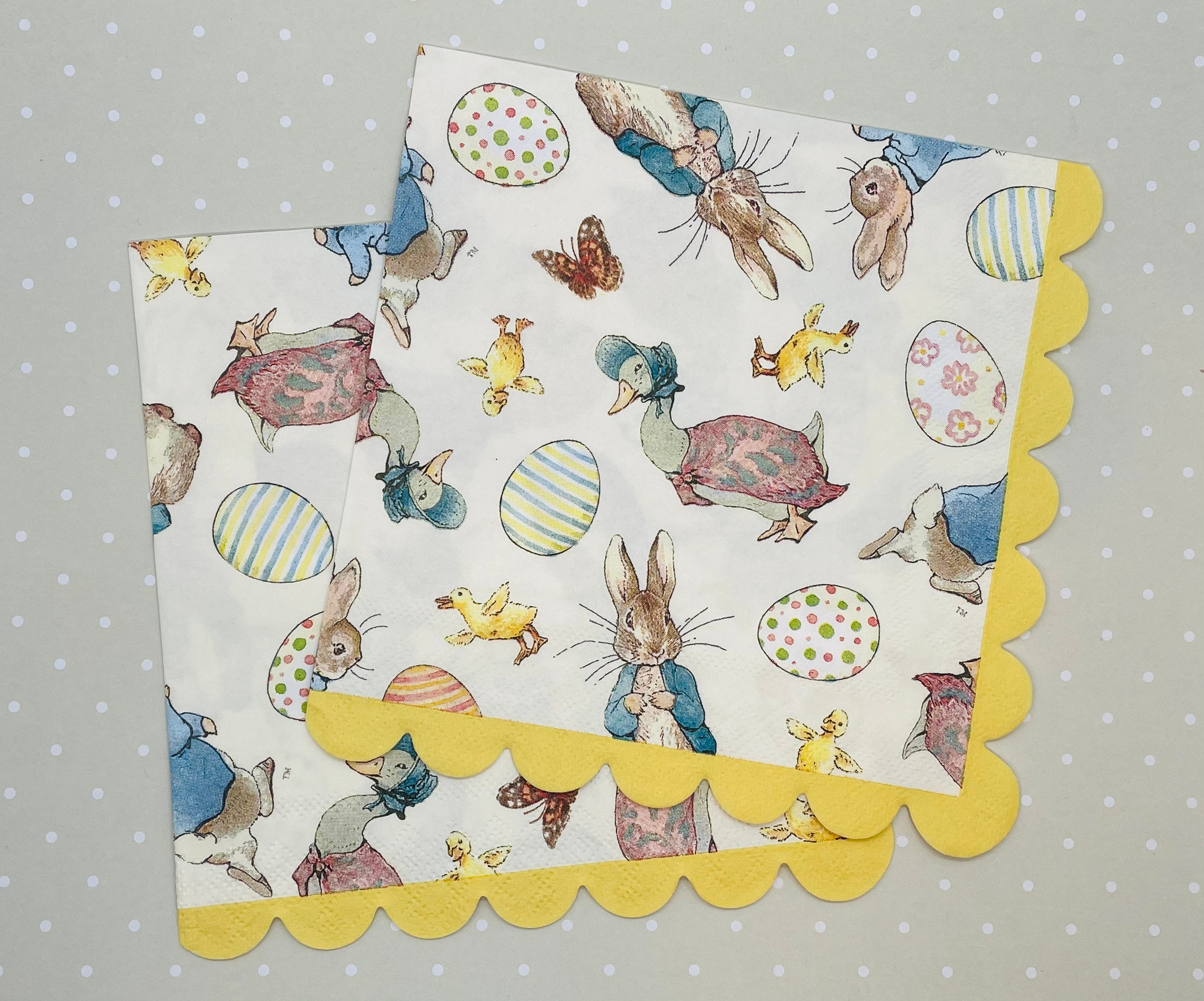 2 Peter Rabbit Easter Napkins. Lunch Paper Napkins for - Etsy