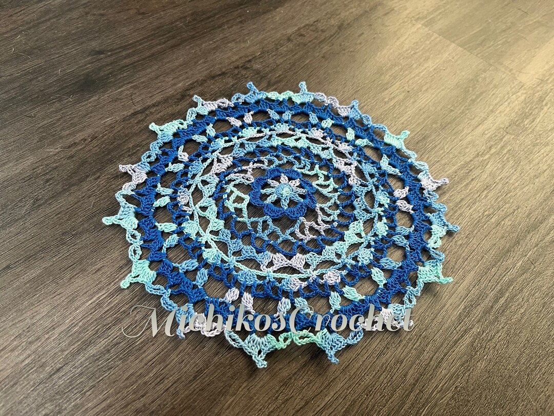 Handmade Crochet Small Doily, Multi Color, Home Decor - Etsy