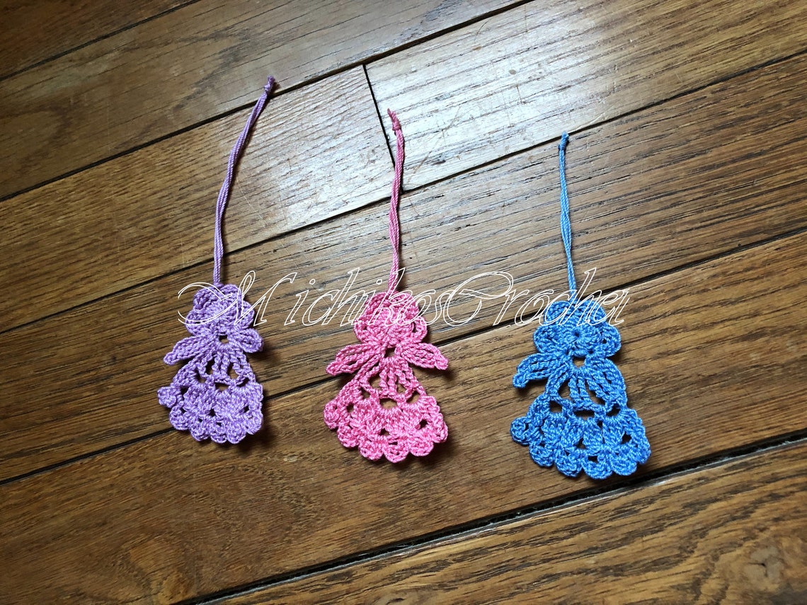 Angel Bookmark Ornament Charm Handmade Crochet Lace | Etsy