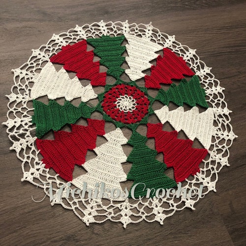 Crochet Christmas Trees Tree Doily Pattern - Etsy