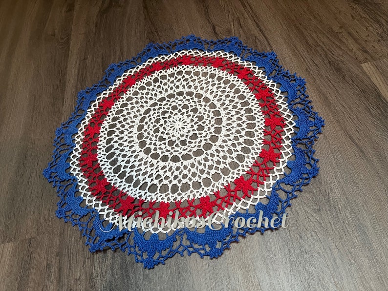 Handmade Crochet Doily, Eagle and Star, 4th of July, Home Decor - Etsy