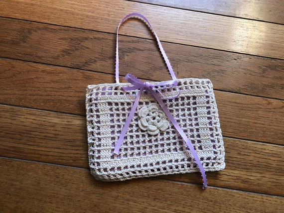 Handmade Natural Color Crochet Sachet Small Bag Gift | Etsy