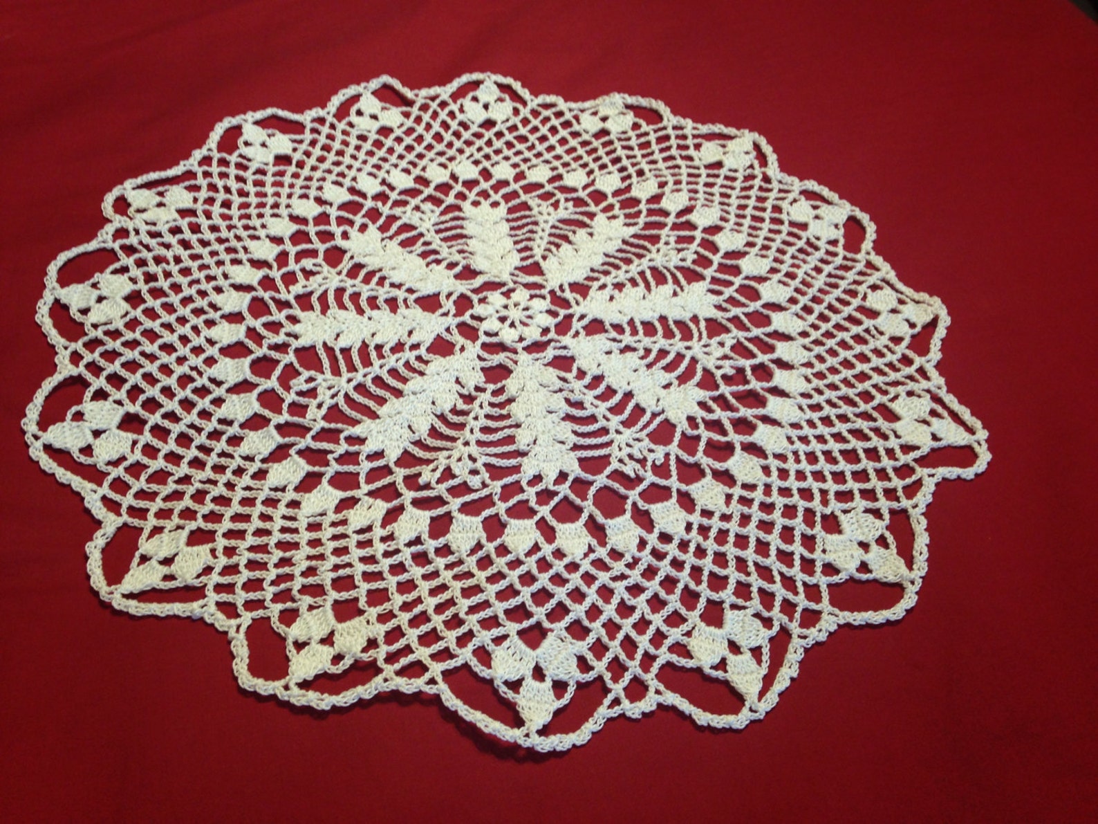 White Color Wheat Design Handmade Crochet Lace Home Decor - Etsy