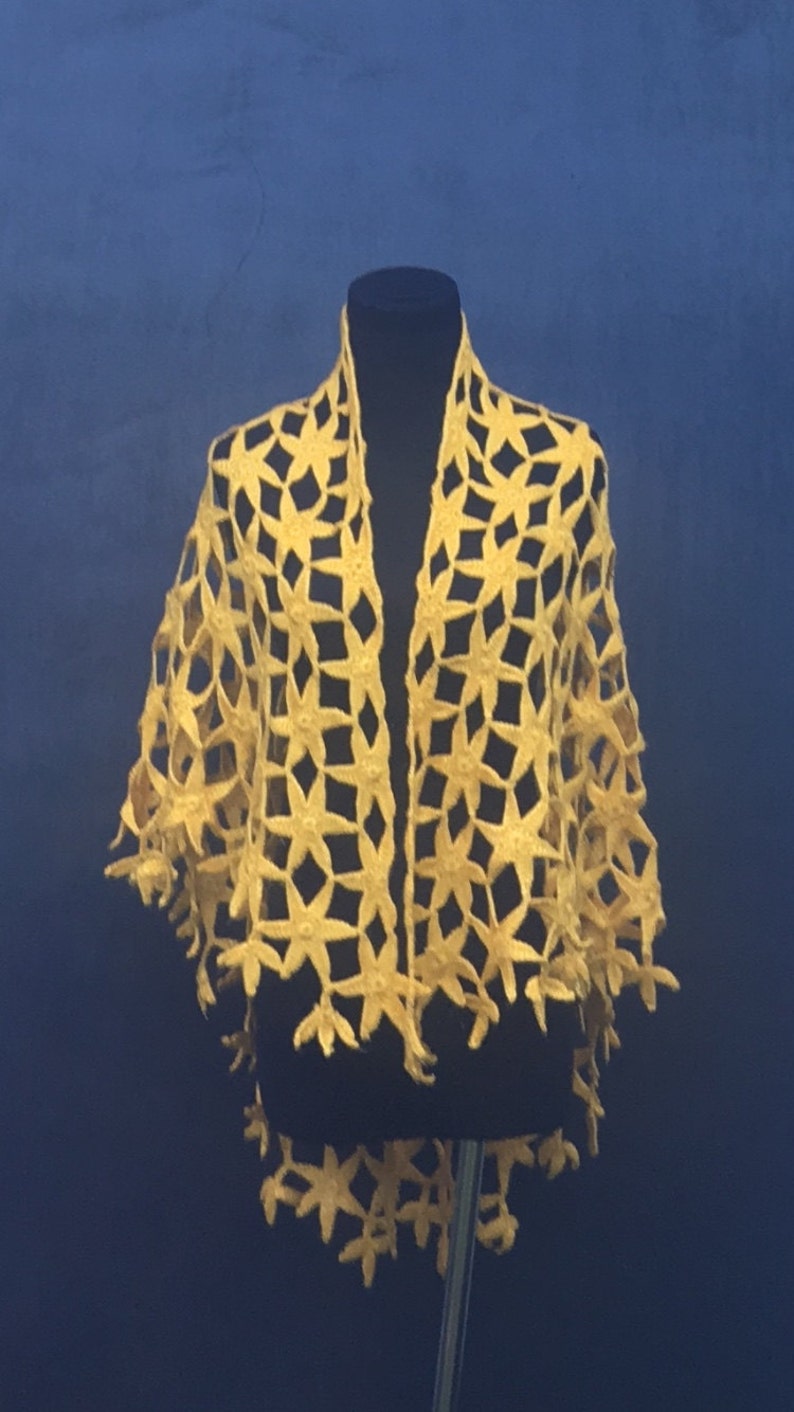 Crochet Yellow Shawl,bridal Cover Up,shrug,fall Shawl,soulder Shawl ...