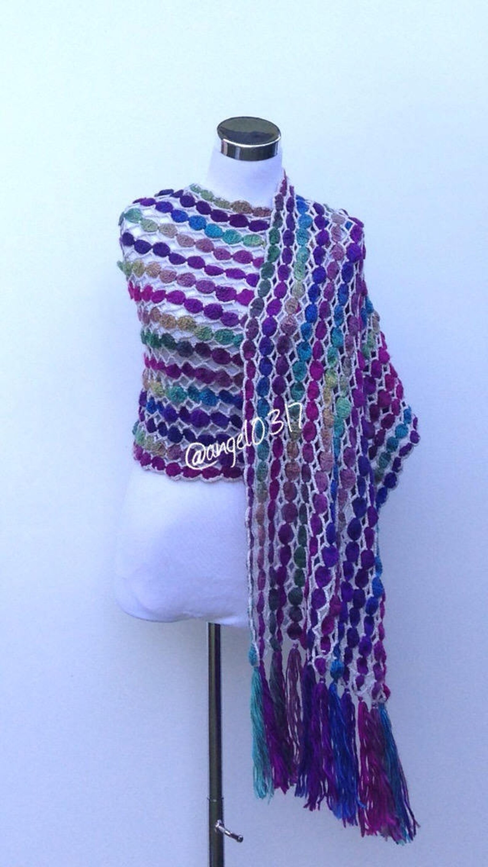 Spring Shawl,colourful Shawl,shoulder Shawl,crochet Shawl,spring Shawl ...