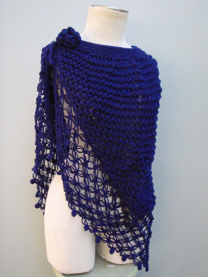 Wedding Shawl,bridal Soft Navy Blue Shawl, Bridal Shurg, Shrug,knit ...