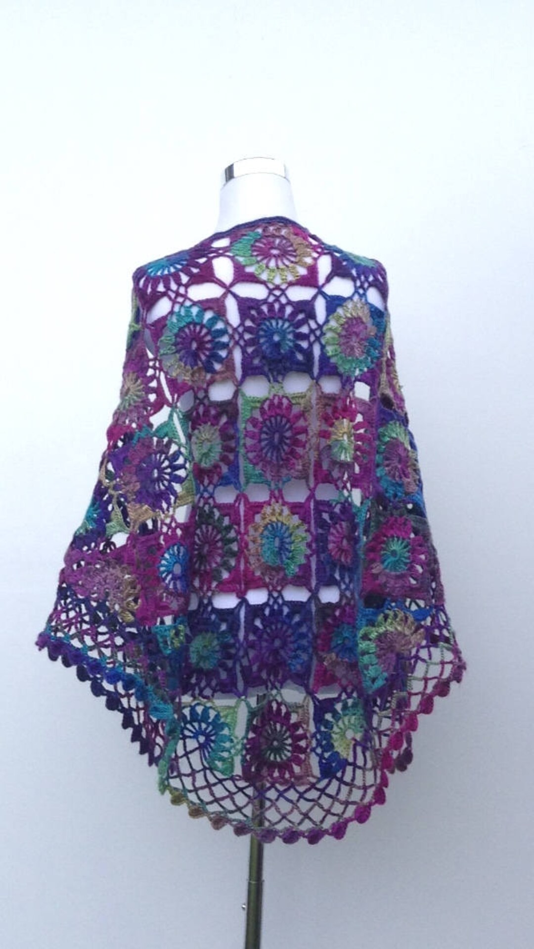 Boho Gypsy Shawl,colourful Shawl,shoulder Shawl,crochet Shawl,spring ...