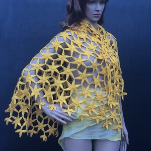 Crochet Yellow Shawl,bridal Cover Up,shrug,fall Shawl,soulder Shawl ...
