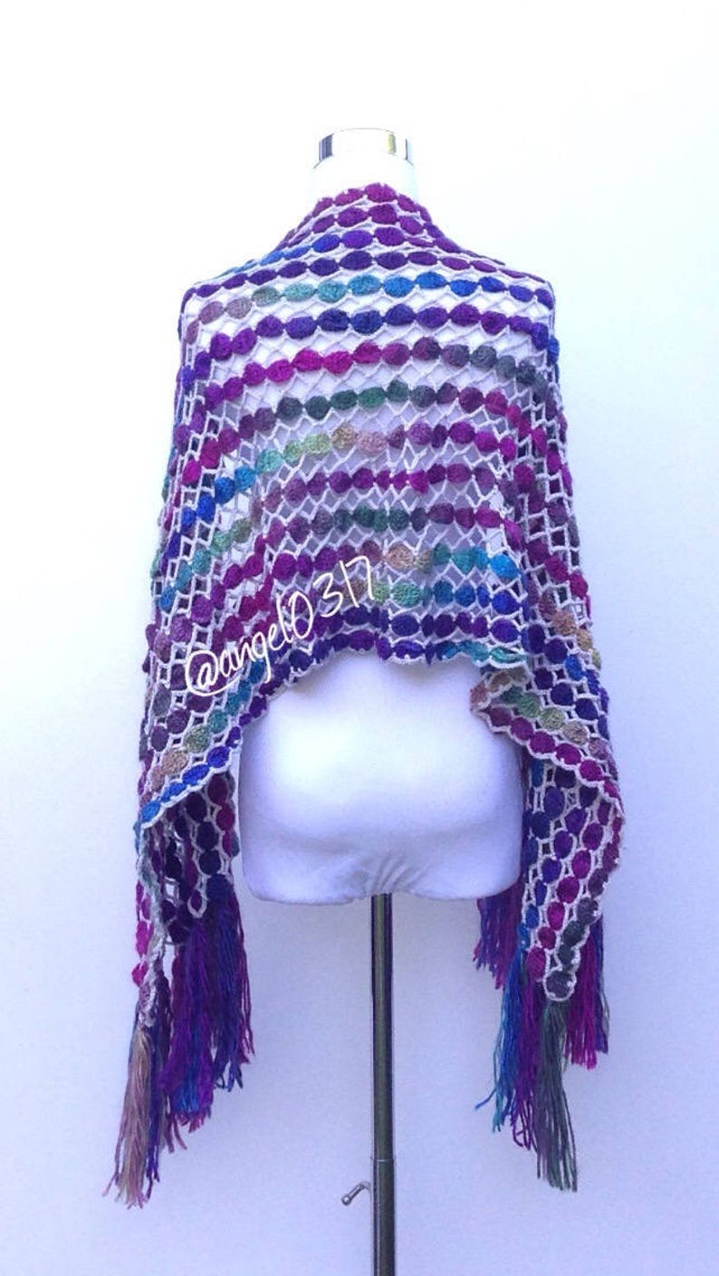 Spring Shawl,colourful Shawl,shoulder Shawl,crochet Shawl,spring Shawl ...