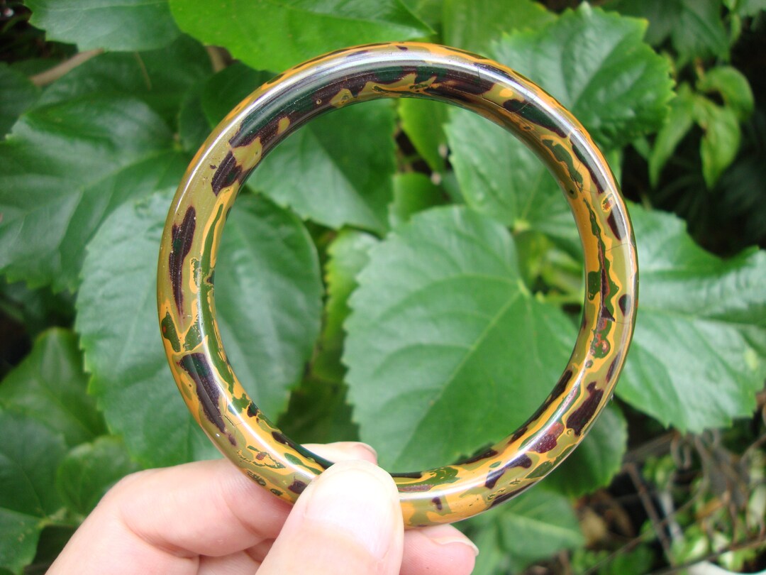 Vintage 3/8 camouflage Bakelite Bracelet Red, Khaki., Black & Green Colors - Etsy