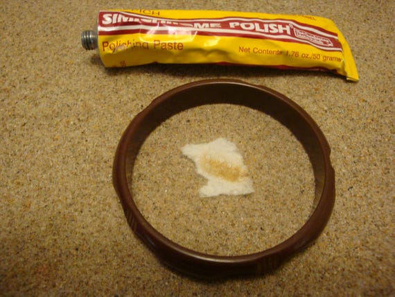 Vintage 1/2" Chocolate Brown Bakelite Bracelet! South… - Gem