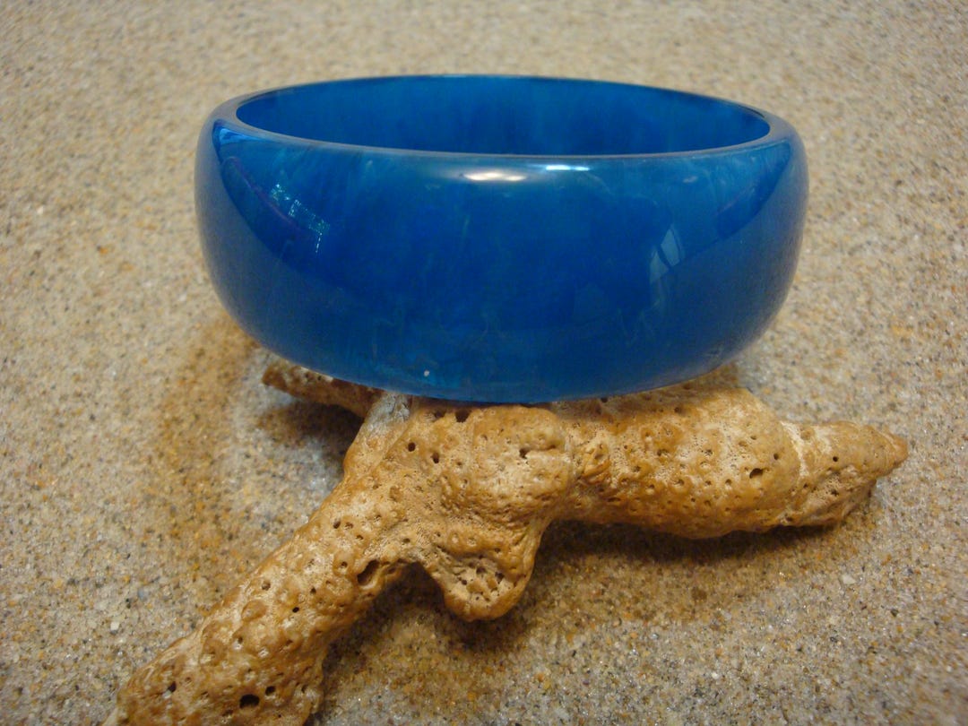 Restored Vintage Aqua Blue Bakelite Bracelet - 1 Inch Wide - Etsy