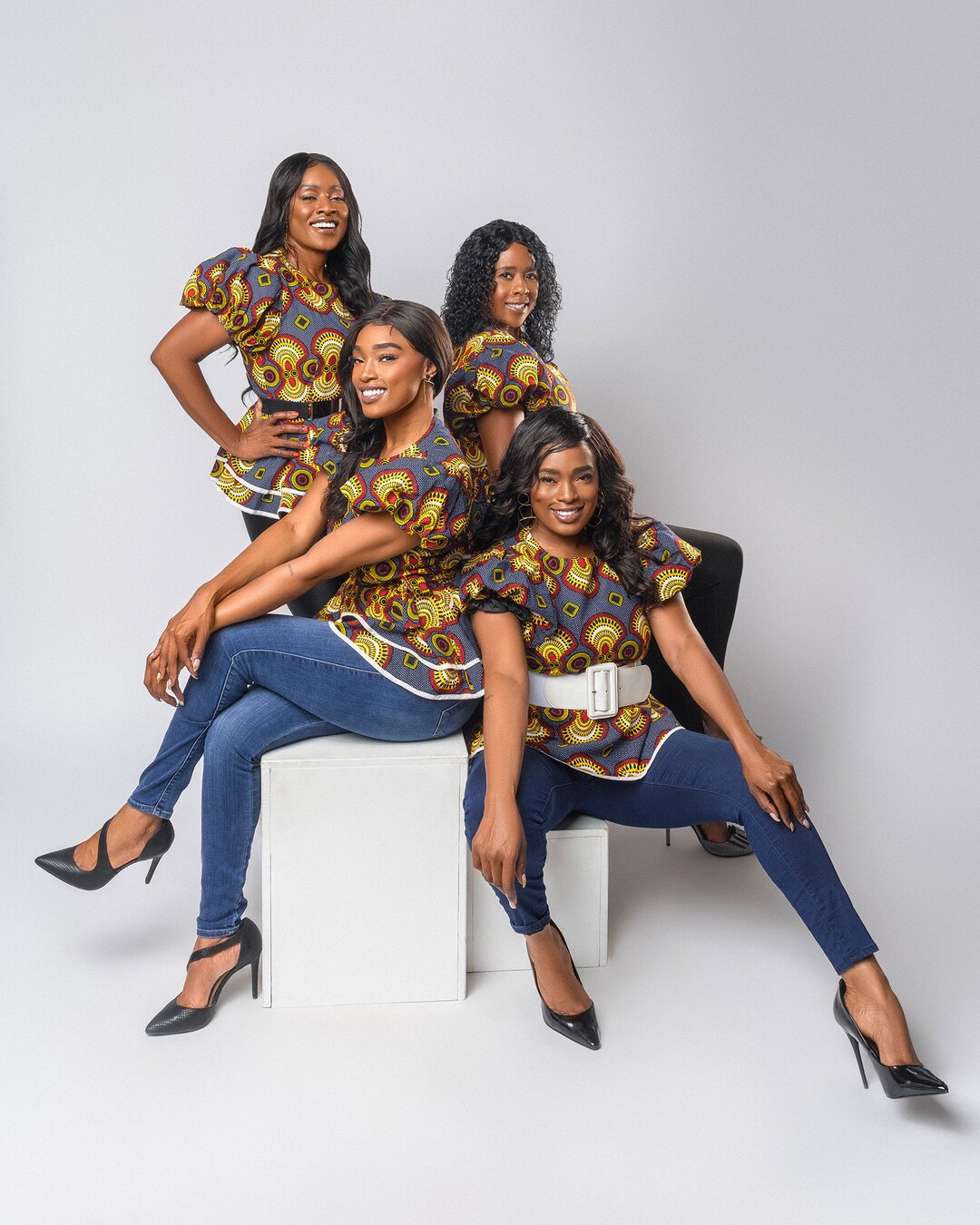 Zuri Double Peplum Ankara Top - Etsy