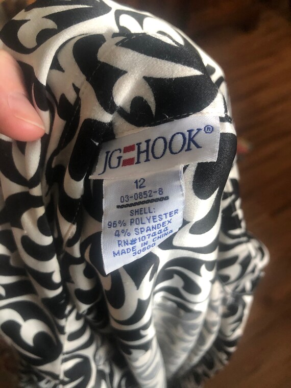 Vintage 1990 abstract black and white shirt dress siz… - Gem