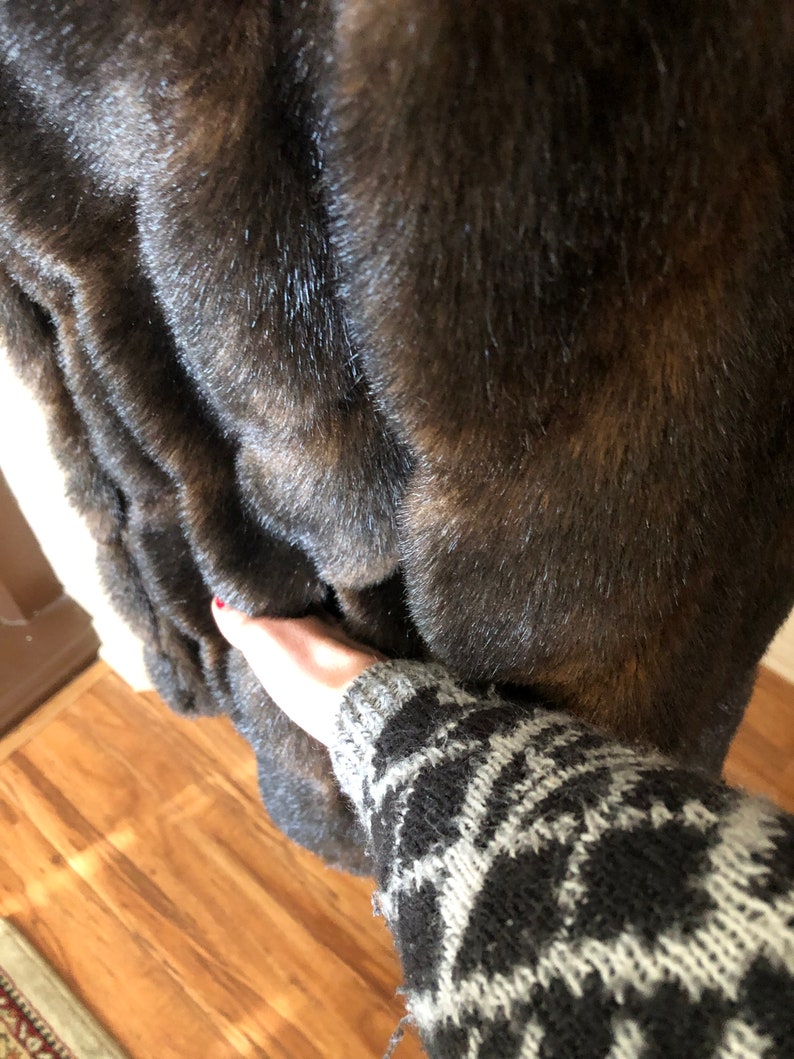 1960s Faux Fur Dark Brown Coat Size Medium - Etsy