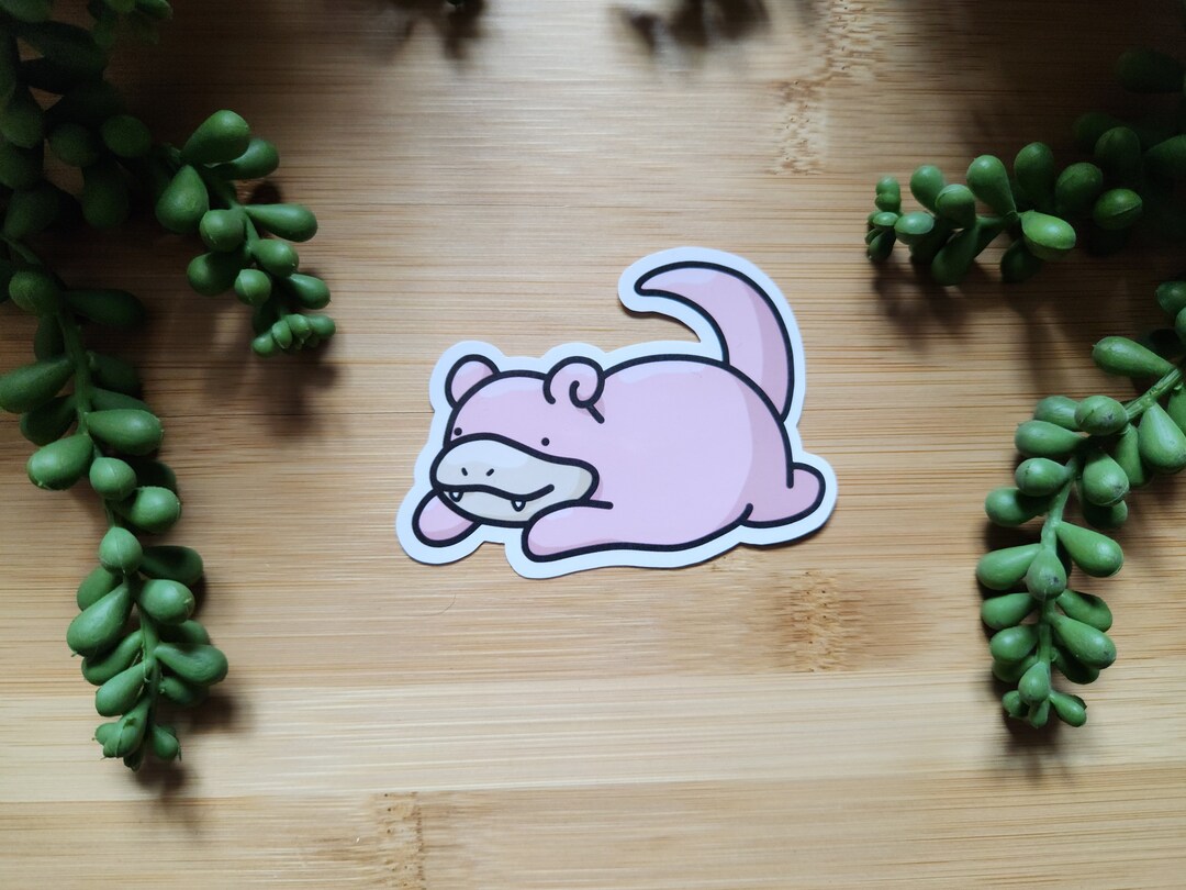 Slowpoke Vinyl Sticker Pokemon Sticker Waterproof Laptop - Etsy