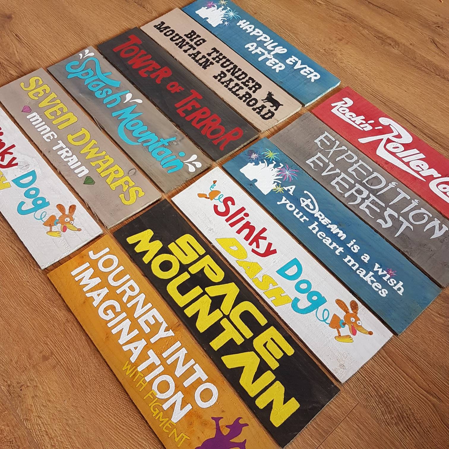 Disney Theme Park/ride Signpost Slats Wedding Table Names - Etsy UK