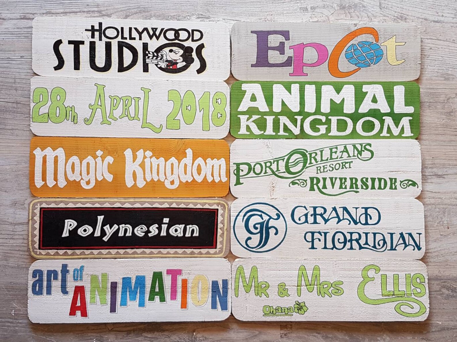 Disney Theme Park/ride Signpost Slats Wedding Table Names - Etsy UK