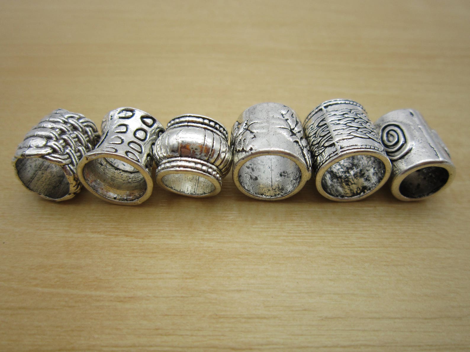 6PCS Mix Silver Dreadlock Beads Dread Jewelry Making Accessories Set - Etsy