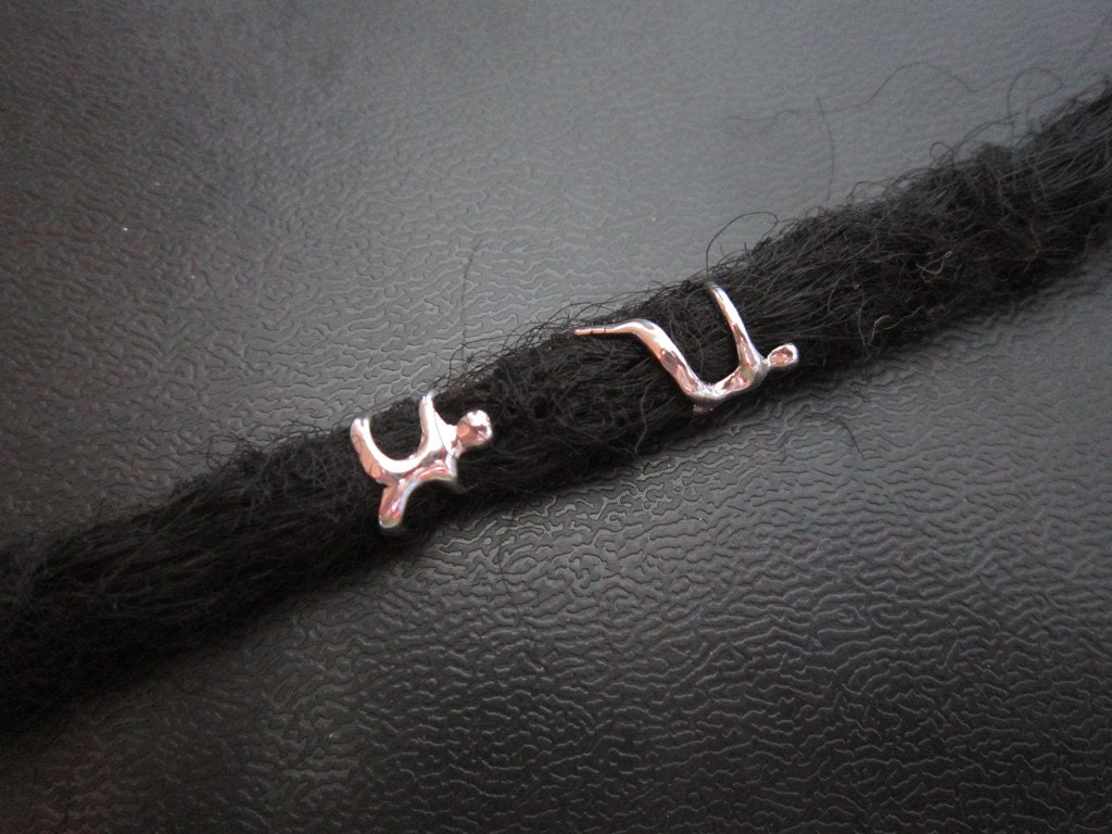 2PCS Man Silver / Gold Dreadlock Clip Dread Jewelry Hair Braid - Etsy