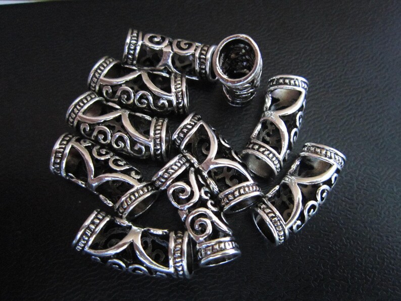 2PCS Silver Dreadlock Beads Dread Dread Making Jewelry Accessories 7mm Hole - Etsy