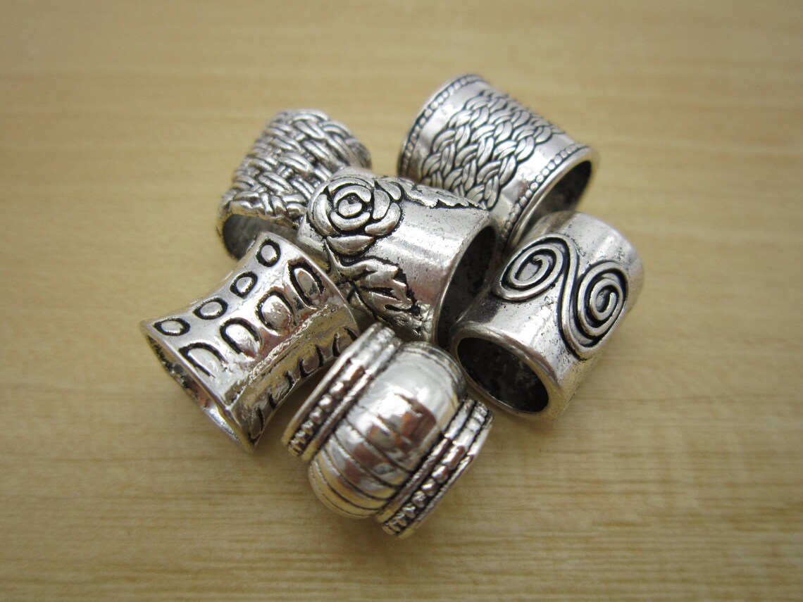 6PCS Mix Silver Dreadlock Beads Dread Jewelry Making Accessories Set - Etsy