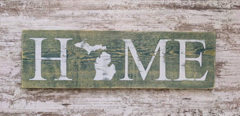 Michigan Home Sign. Michigan Home Decor. Michigan Home Poster. | Etsy