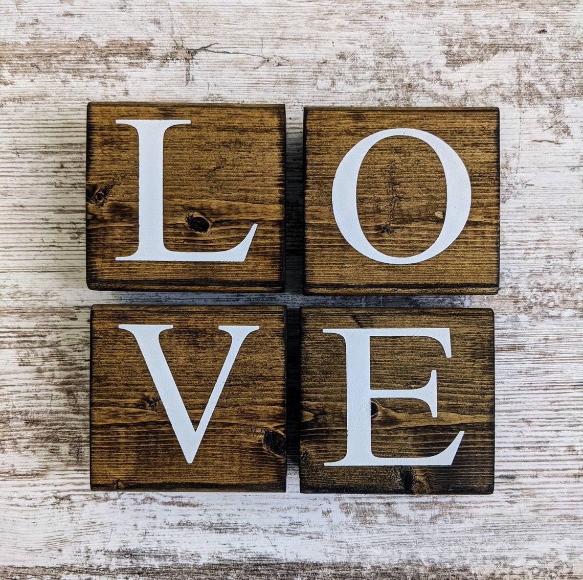 Love Blocks. Love Decor. Rustic Decor. Shelf Fillers. Table - Etsy